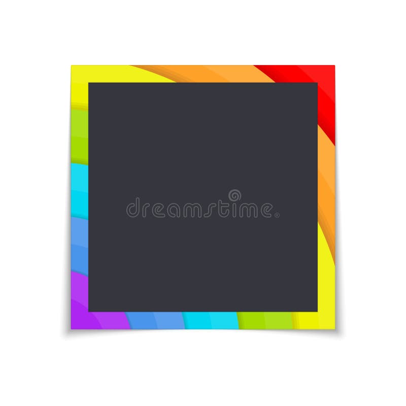 Rainbow photo frame stock vector. Illustration of album - 304321392