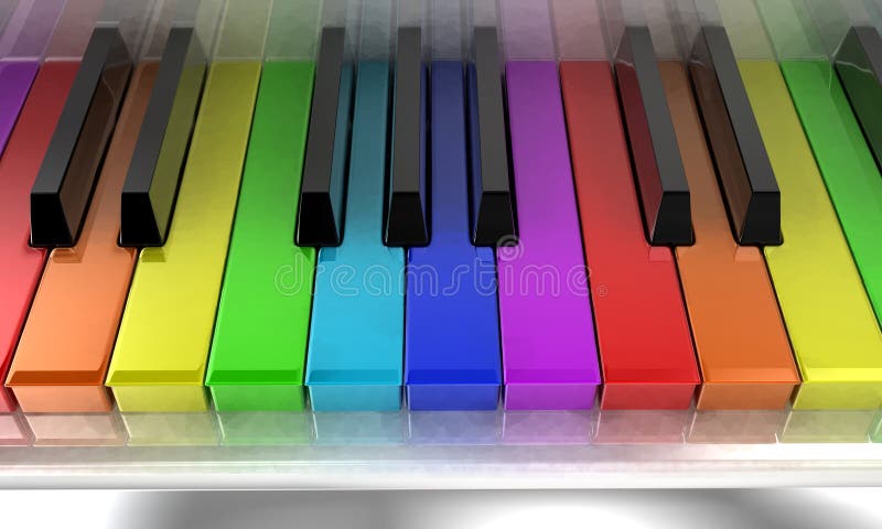 The rainbow piano stock illustration. Illustration of diversity - 21250954