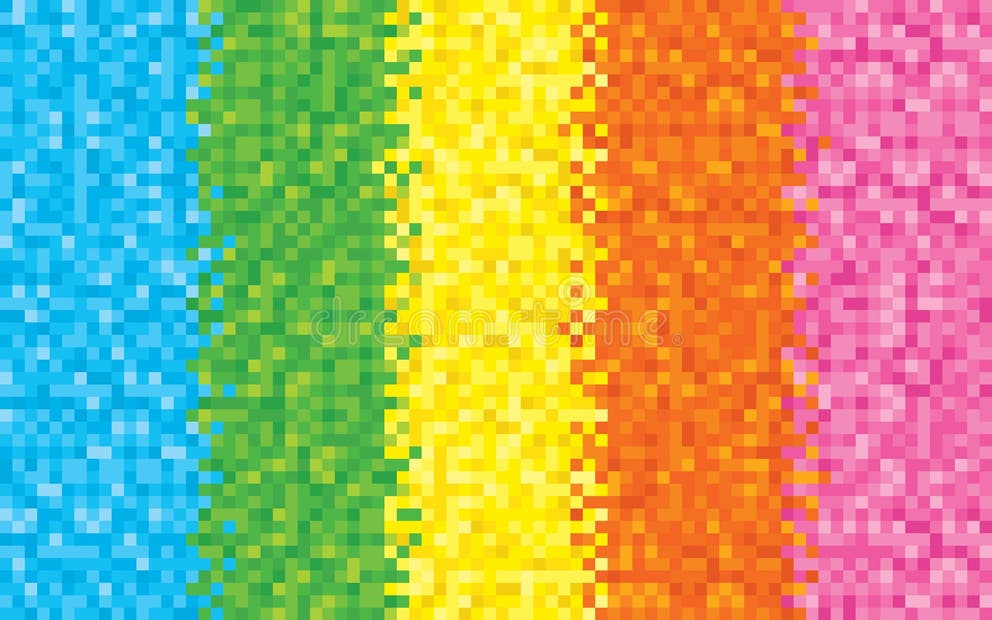 Rainbow Pixel Background stock vector. Illustration of backdrop - 57088517
