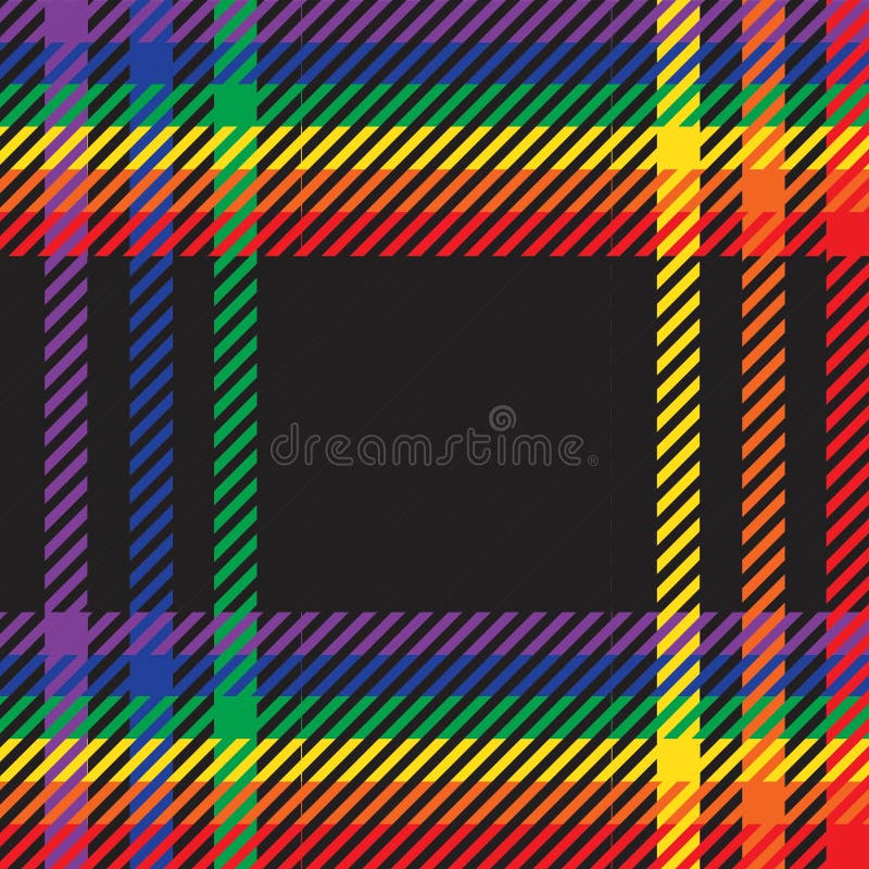 Rainbow Plaid Tartan Checkered Seamless Pattern Stock Vector ...