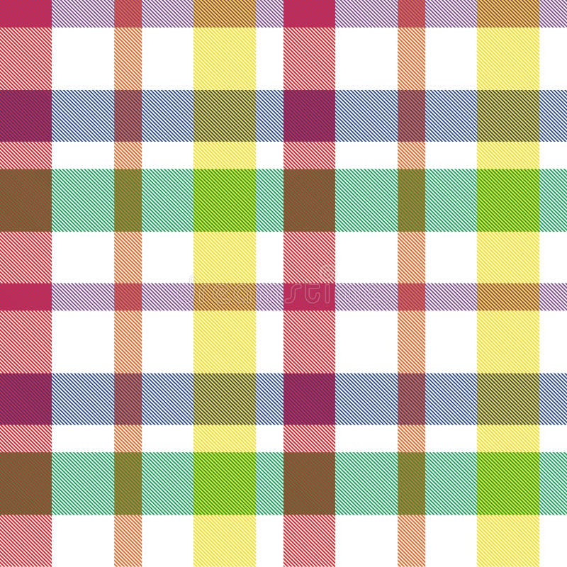Rainbow Plaid Tartan Checkered Seamless Pattern Stock Vector ...