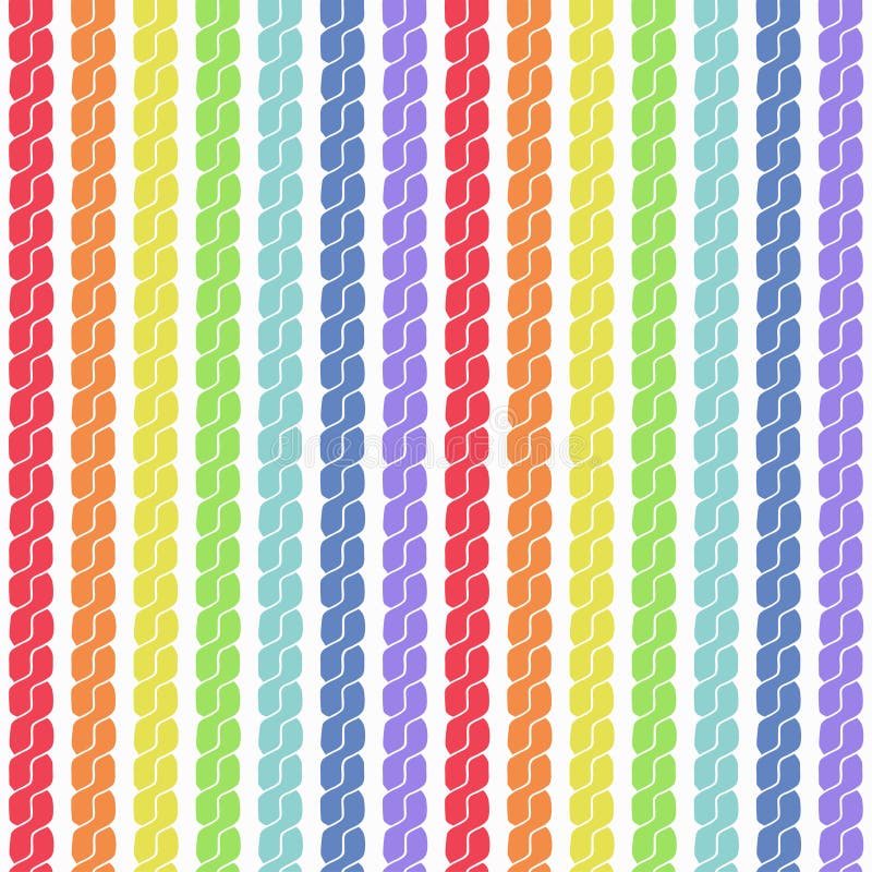 Rainbow Plait Seamless Pattern Stock Vector - Illustration of bright ...