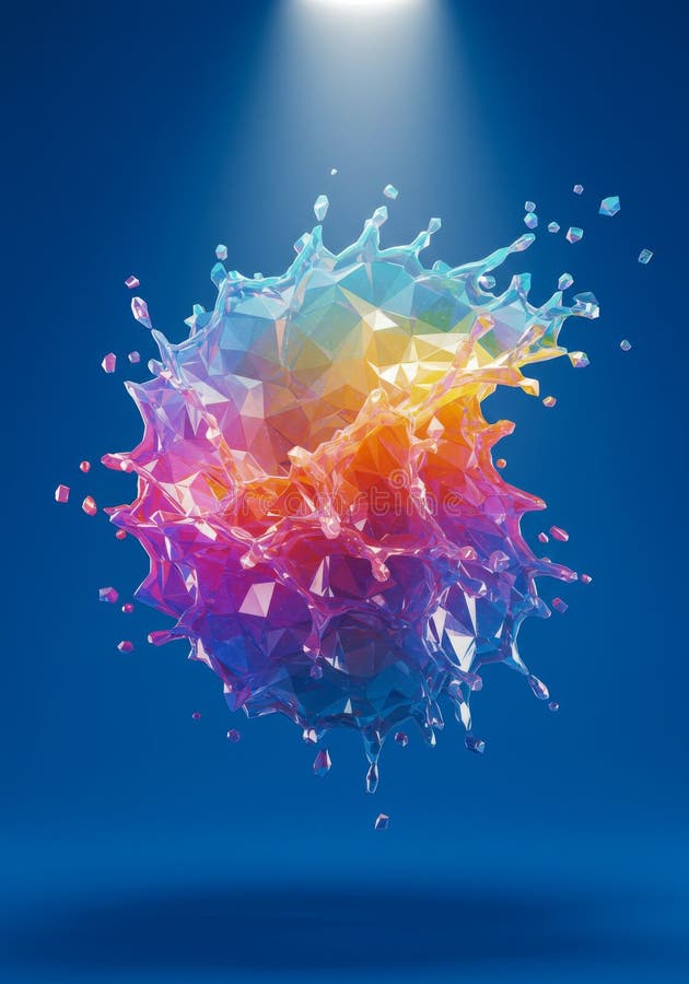 Rainbow Polygonal Liquid Splash Stock Illustrations – 14 Rainbow ...