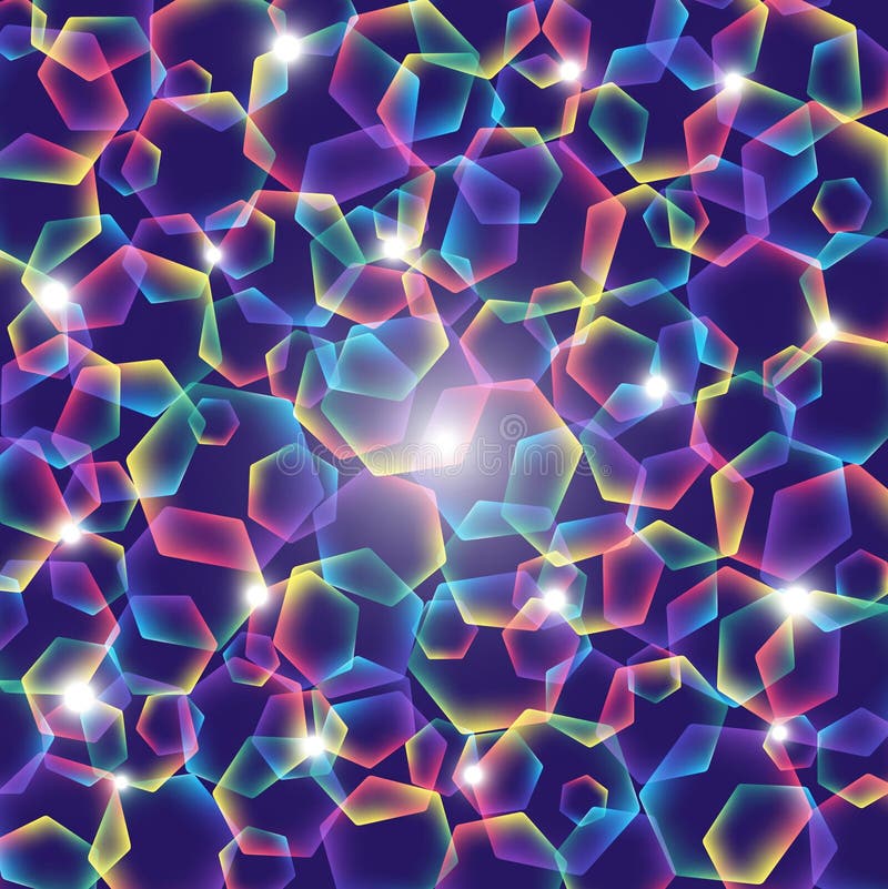 Rainbow Polygons with Lights Stock Vector - Illustration of graphic ...