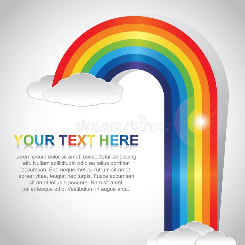 Rainbow Poster. Vector Illustration Decorative Background Design Stock ...