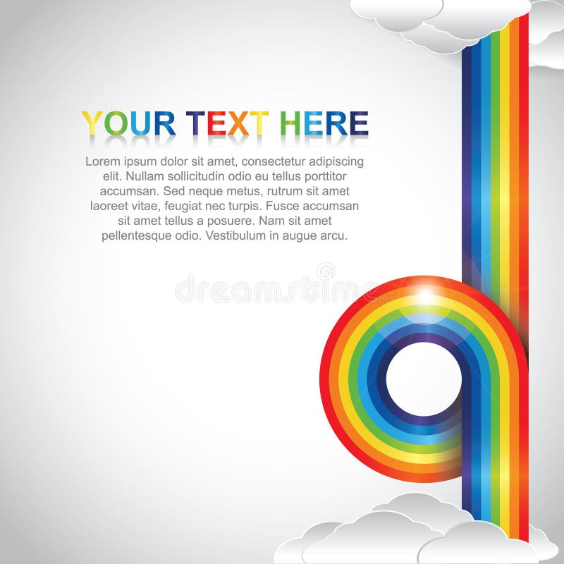 Rainbow Poster. Vector Illustration Decorative Background Design Stock ...