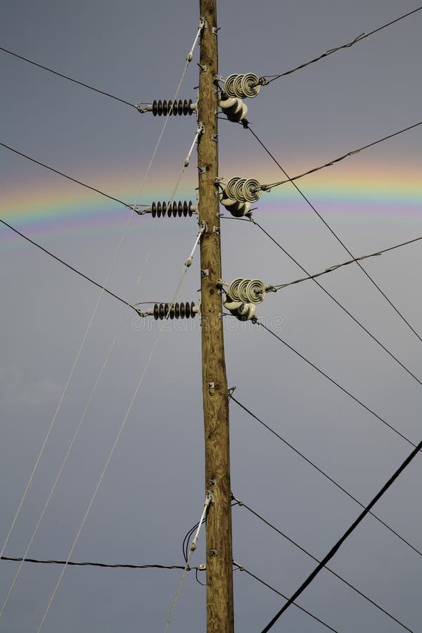 Rainbow and power stock image. Image of gray, metal, colors - 11039695