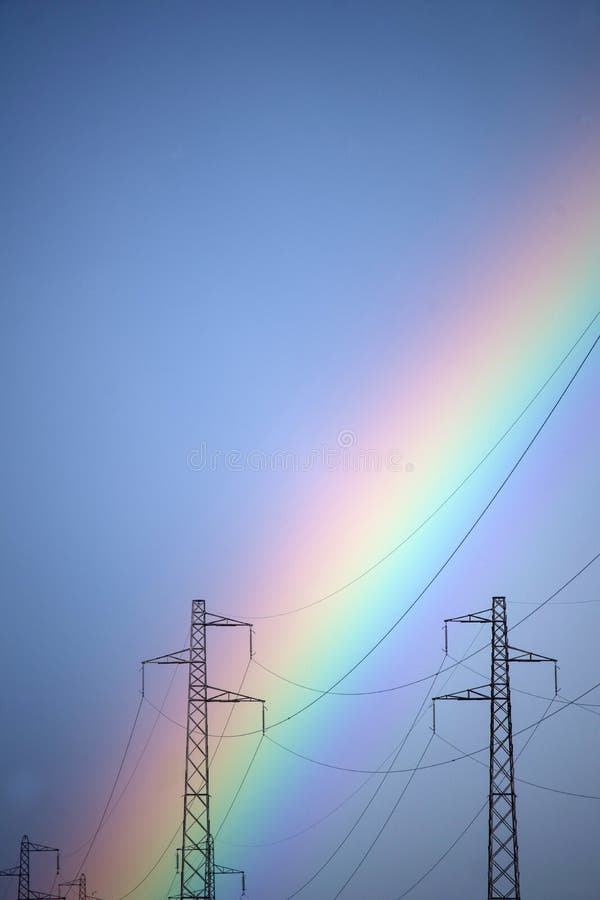 Rainbow Power Plant stock photo. Image of electricity - 13749508