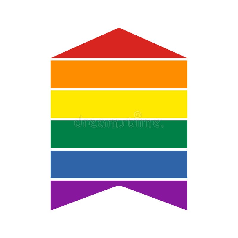 Rainbow pride flag arrow stock vector. Illustration of emblem - 261329484