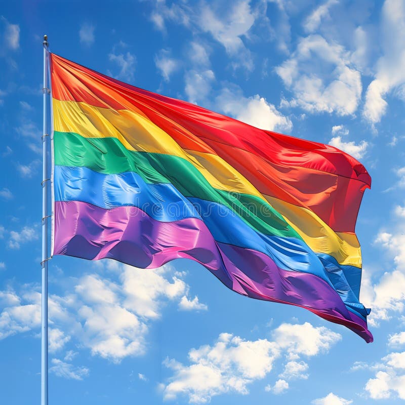 Rainbow Pride Flag for Love and Diversity Stock Illustration ...