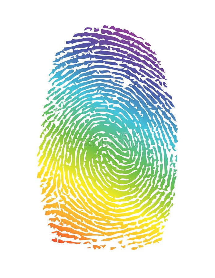 Rainbow Pride Thumbprint. Fingerprint Stock Illustration - Illustration ...