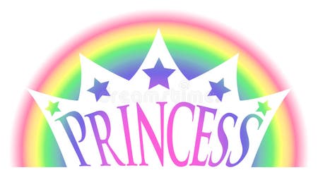 Rainbow Princess Crown stock illustration. Illustration of clip - 8892159