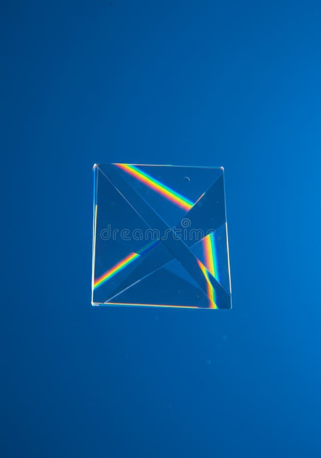 Rainbow Prism on Blue Background Stock Illustration - Illustration of ...