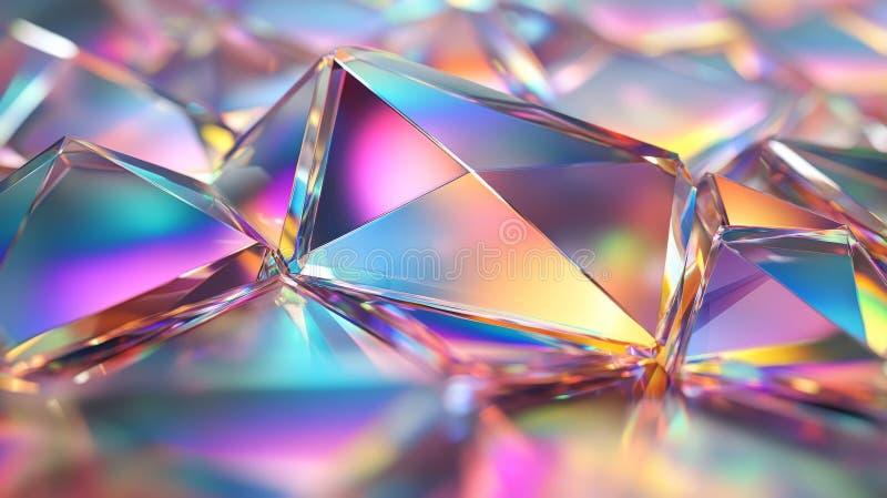 A Rainbow Prism Light Accompanied by a Flare Effect Serves As the ...