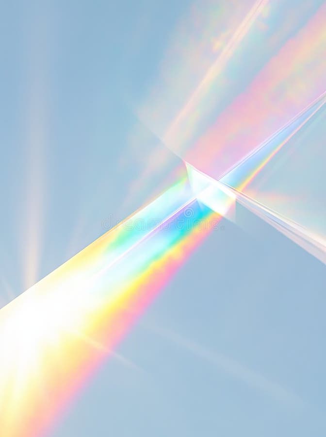 Macro Photo of Sunlight Refracting through a Prism, Casting Rainbow ...