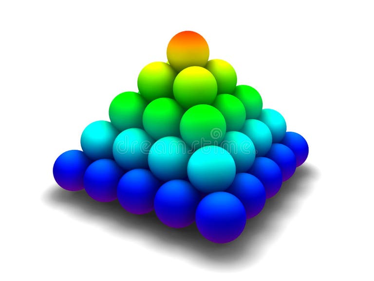 Rainbow pyramid stock illustration. Illustration of rainbow - 14290475