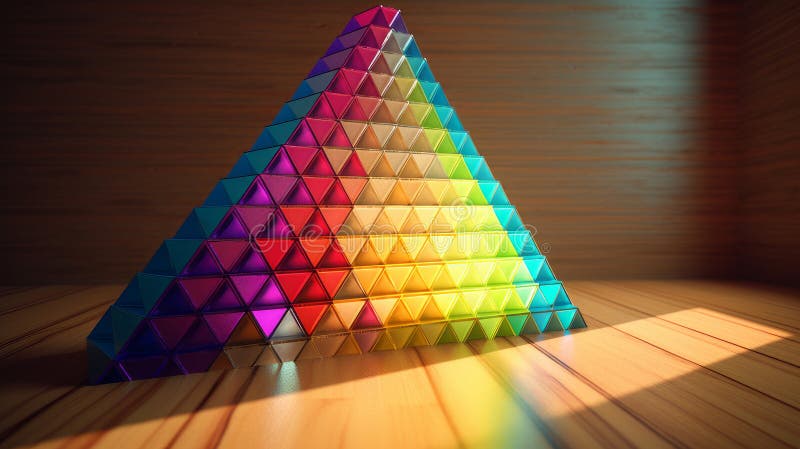 Rainbow pyramid stock illustration. Illustration of rainbow - 281358431