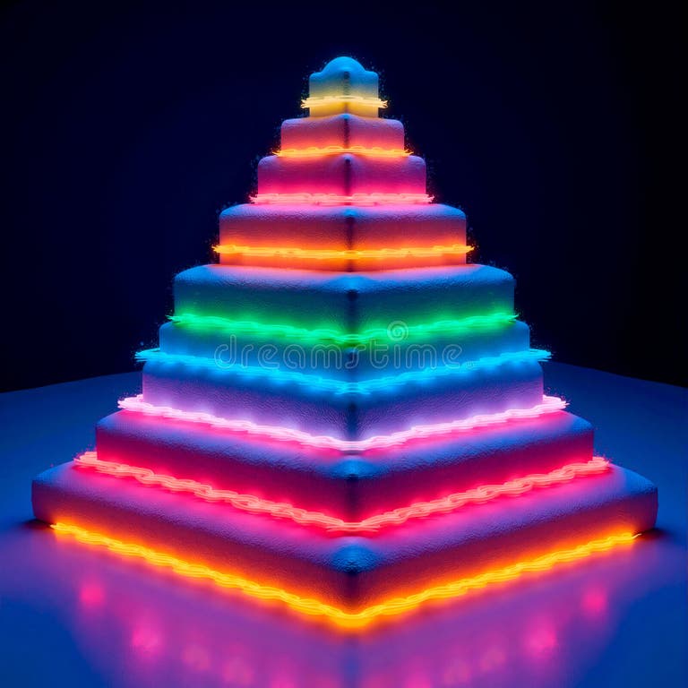Rainbow Pyramid Glow stock photo. Image of white, rainbow - 375218998