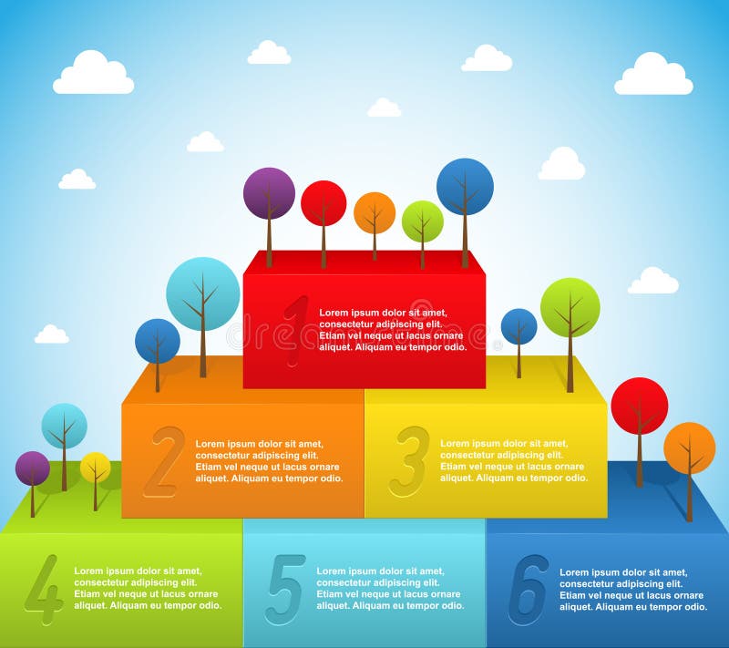 Rainbow pyramid with trees stock vector. Illustration of element - 31045262