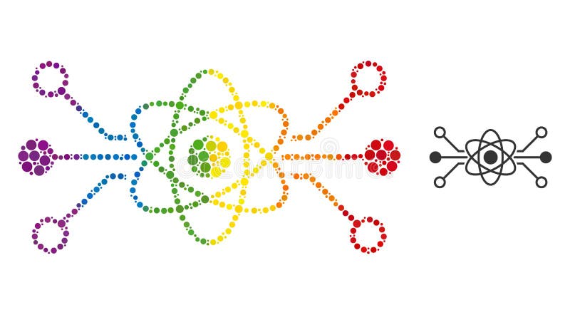 Rainbow Quantum Circuit Composition Icon of Round Dots Stock Vector ...