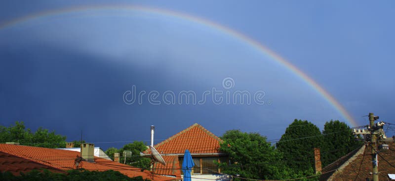 Rainbow after rain stock image. Image of meteorology, dreamy - 2721083
