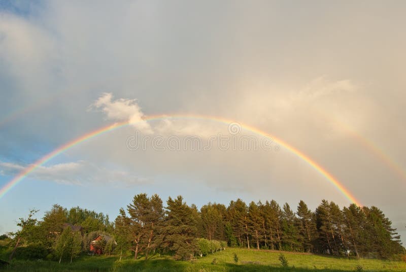 Rainbow after the rain stock image. Image of rain, purple - 9808745