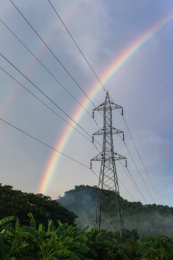 Rainbow after rain stock image. Image of agriculture - 172709869