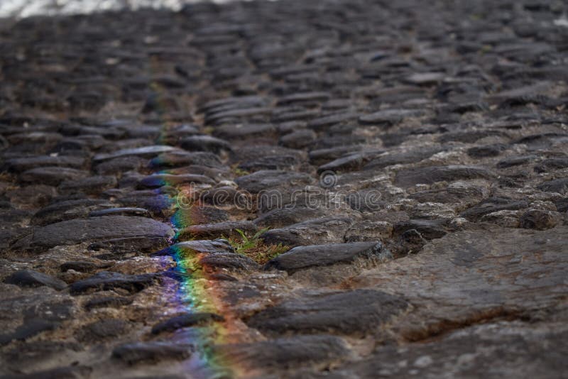 Rainbow stock image. Image of precious, santorini, greece - 143336975