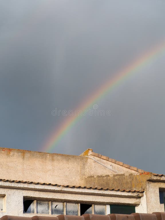 Rainbow after raining stock photo. Image of rainbow - 273006528