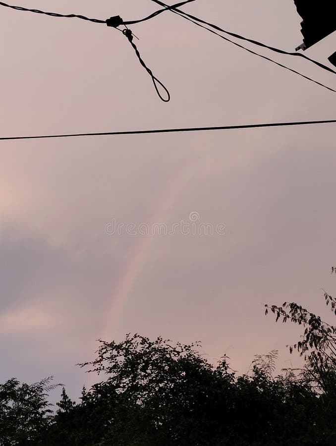 Rainbow after raining stock photo. Image of rainbow - 275431170