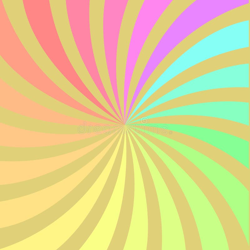 Rainbow Ray Swirl Abstract Background Vector Illustration Graphic ...