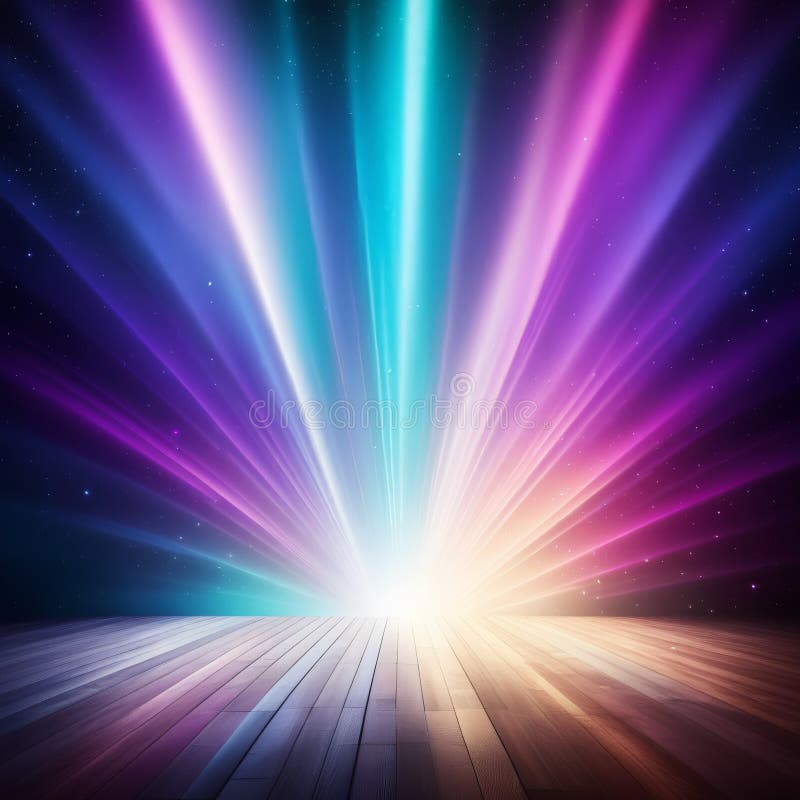 Rainbow Rays on Black Background. Abstract Background Stock ...