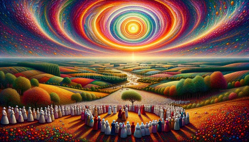 Rainbow Rays: a Vivid Abstract Portrayal of Fatima S Dancing Sun ...