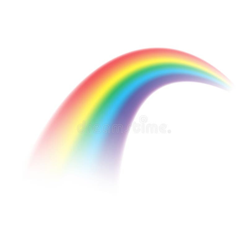 Rainbow Realistic on Transparent Background. Vector Isolated Rainbow ...