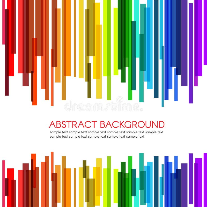 Rainbow Rectangle Bars Wave Vector Abstract Background Stock Vector ...