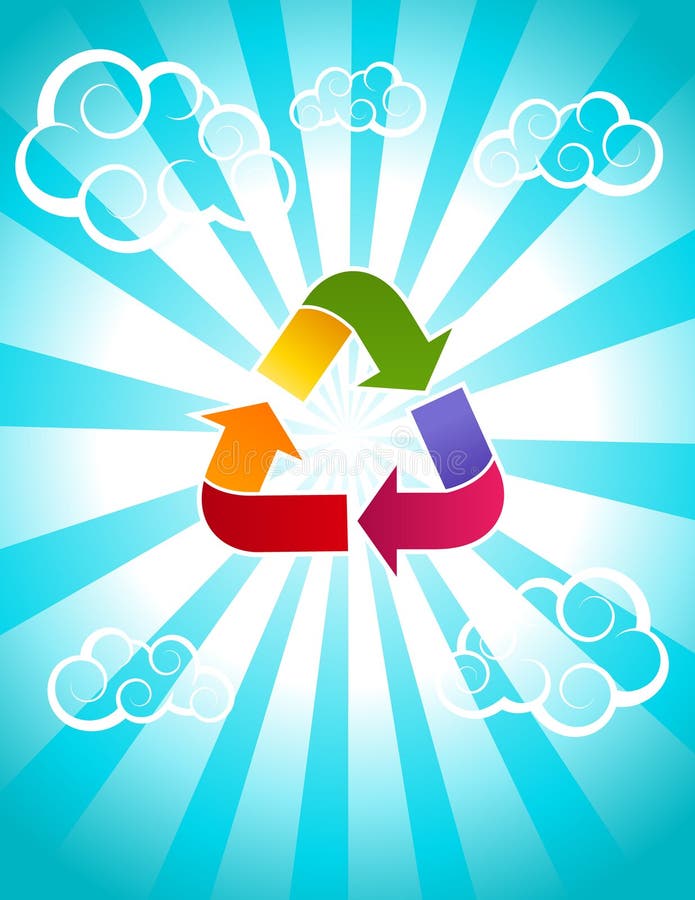 Rainbow Recycle Icon stock vector. Illustration of rainbow - 28423652
