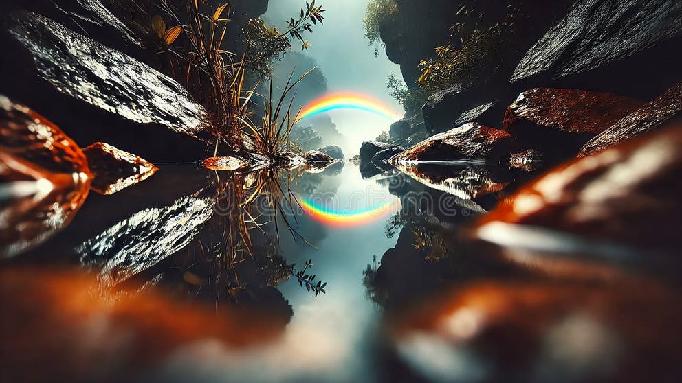 Rainbow Puddle Stock Illustrations – 690 Rainbow Puddle Stock ...