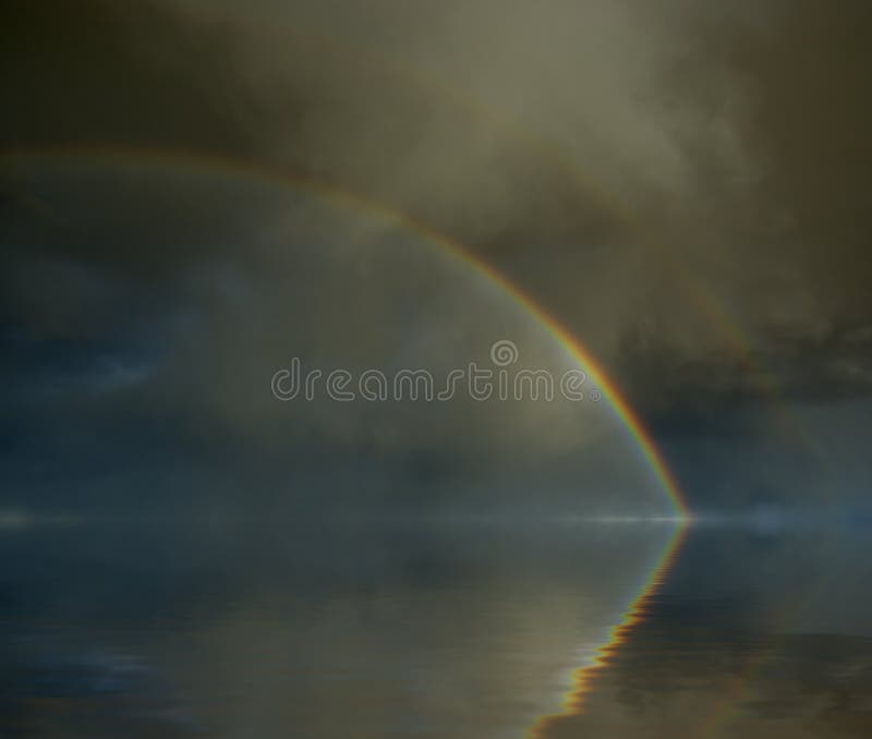 Rainbow Reflection stock image. Image of rained, promise - 3651315
