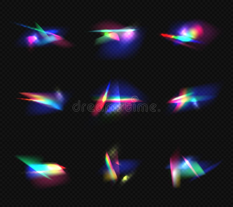 Rainbow Reflection. Glass Light Realistic Effects Decent Vector ...