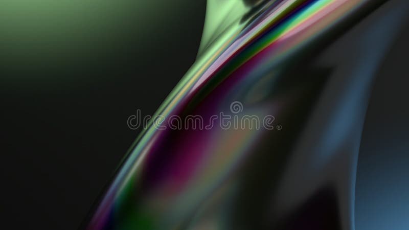 Rainbow Reflections of Twisted Curves of Metal Plates Elegant Modern 3D ...