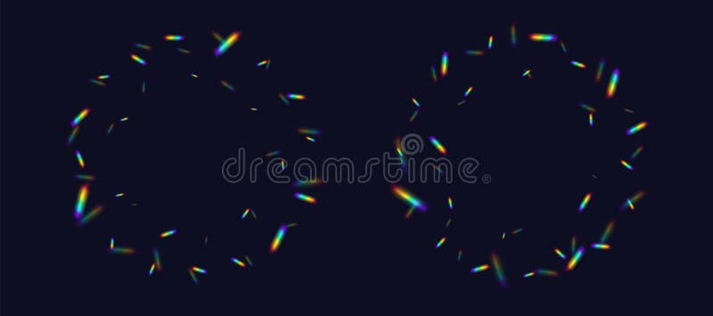 Rainbow Refraction Overlay Frames, Leak Flare, Prism Light Effect ...