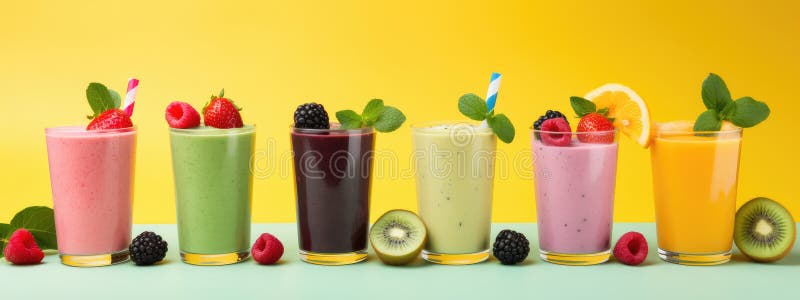 A Rainbow of Refreshing Smoothies: a Colorful Array of Healthy and ...