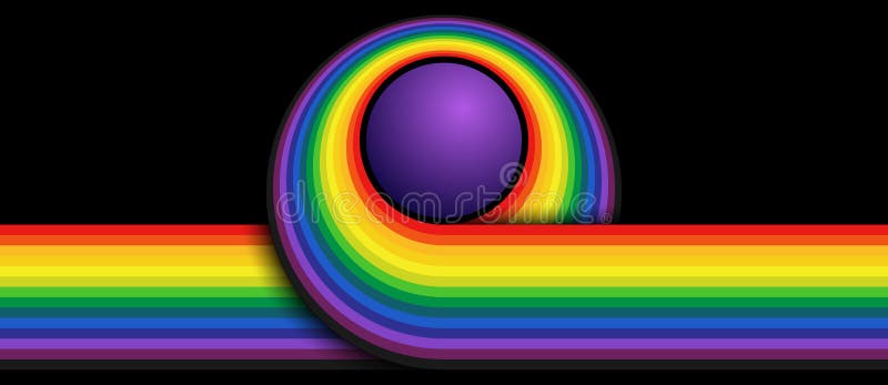 Rainbow in Retro Colors As an Abstract Music Background. Design Element ...