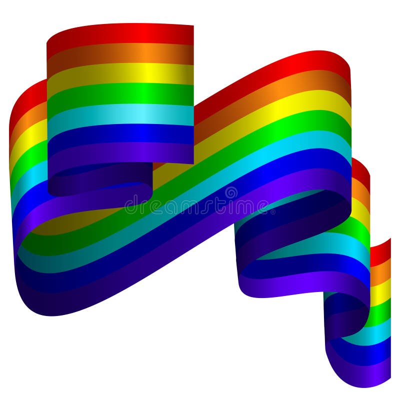 Rainbow Ribbon stock vector. Illustration of rainbow, flowing - 4242281
