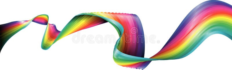 Rainbow Ribbon stock vector. Illustration of rainbow, flowing - 4242281