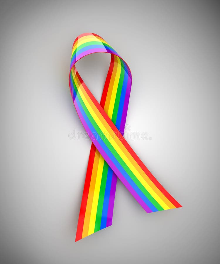 Rainbow Ribbon - 3d Rendering Stock Illustration - Illustration of ...