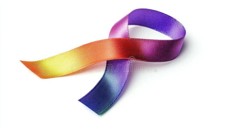 Rainbow Ribbon, a Symbol of Hope and Unity Stock Illustration ...