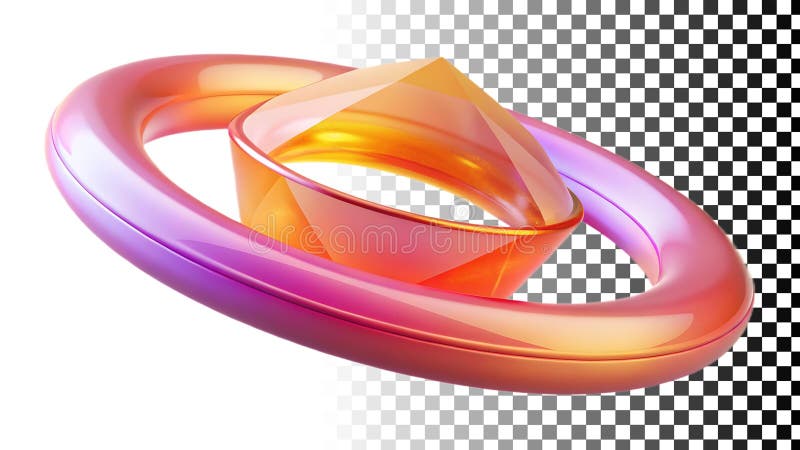 Rainbow Ring, Colorful Abstract Geometric Shape Png Transparent Image ...