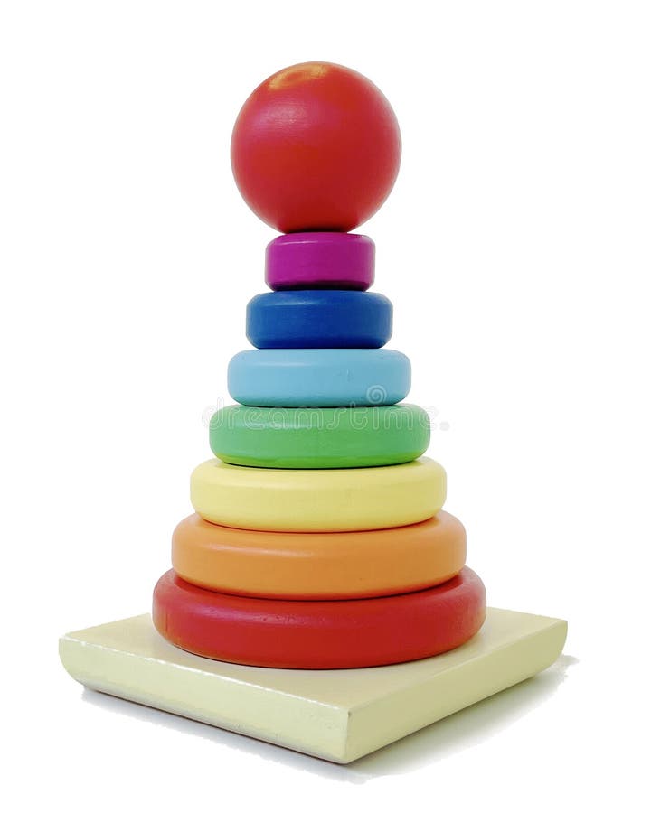 Wooden Rainbow Stacker, Stacking Toy for Kids, Colourful Rainbow ...