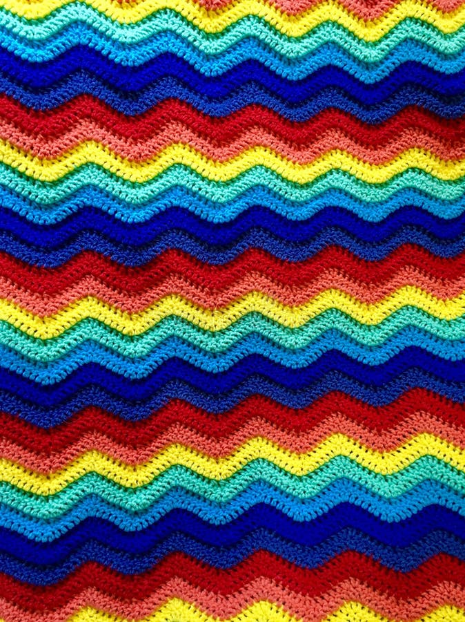 Rainbow ripple crochet stock image. Image of textured - 110806949